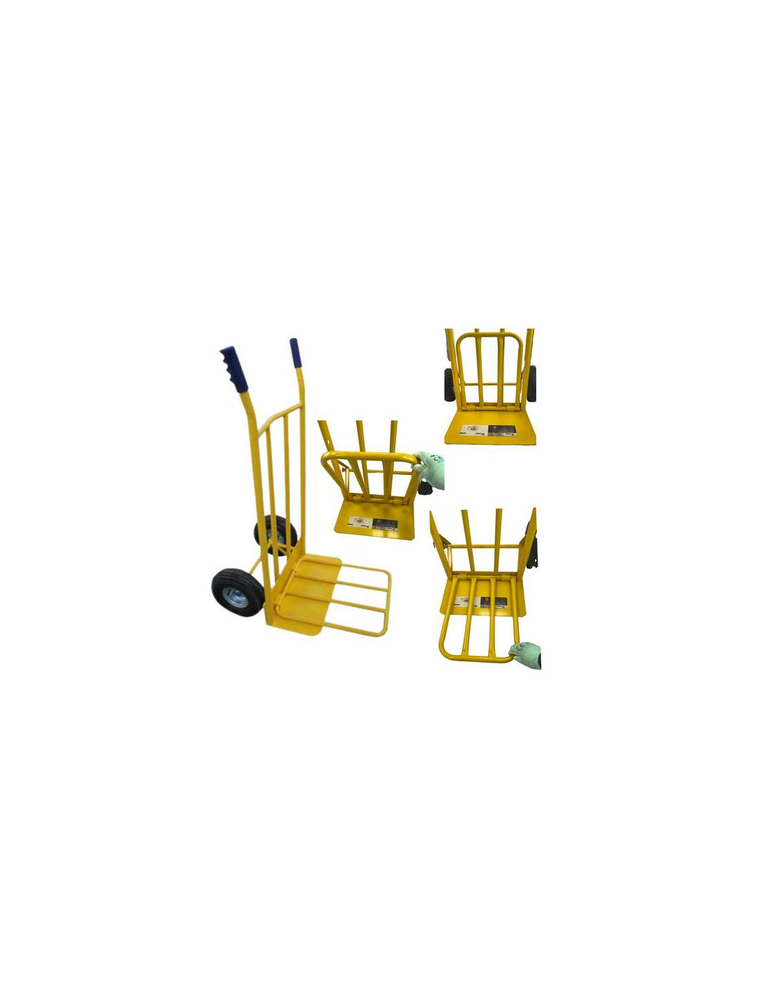 Carretilla Almacén Rueda Neumática Pala Abatible 300 Kg